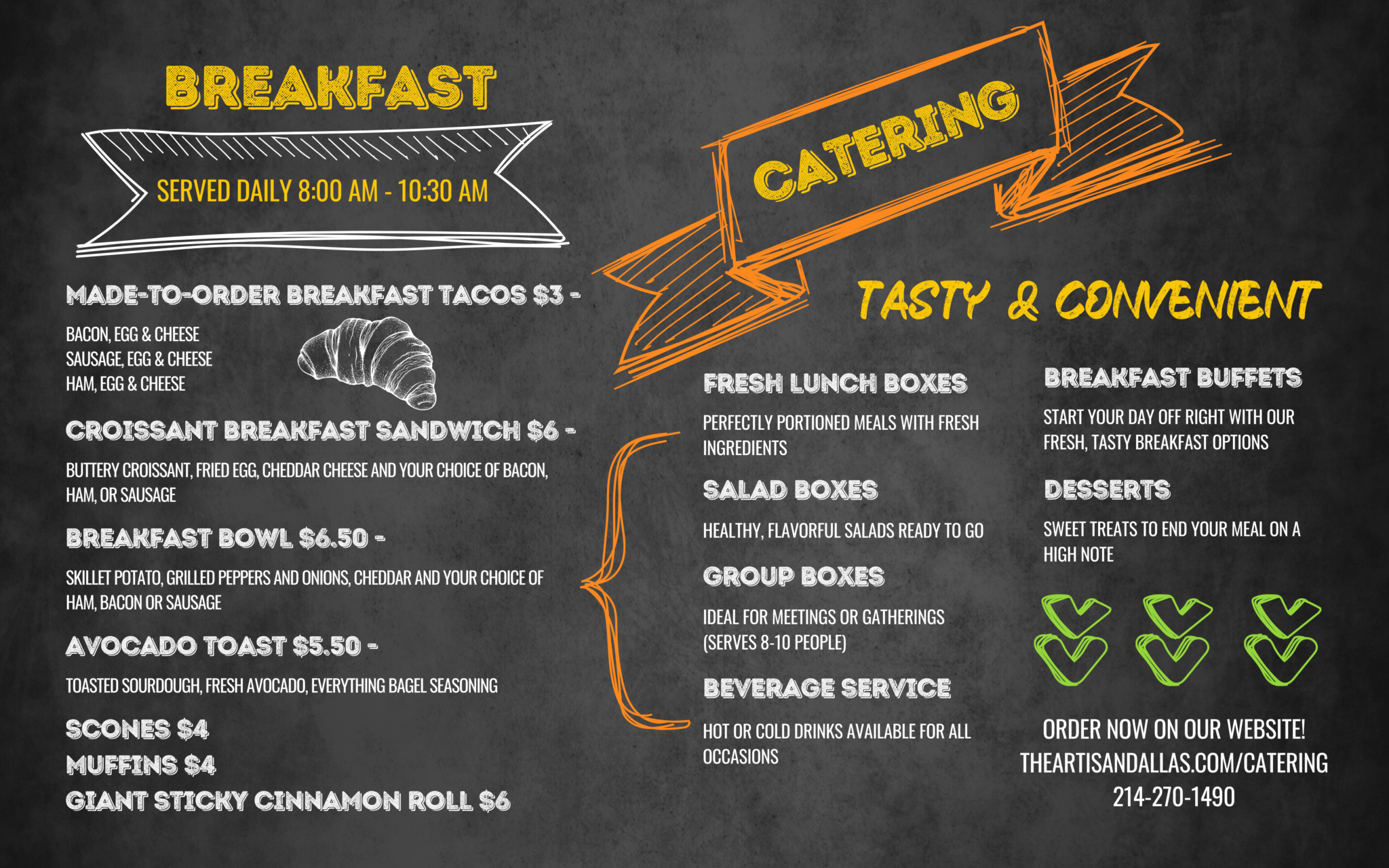 Breakfast Menu - The Artisan